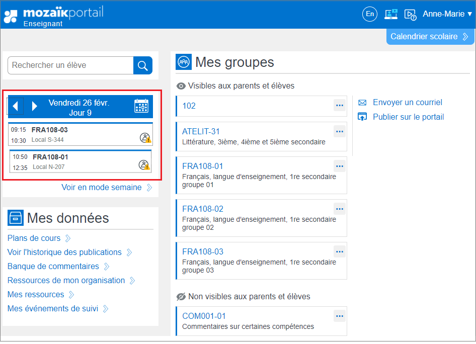Comment prendre les présences? - Mozaïk-Portail - C'est simple!